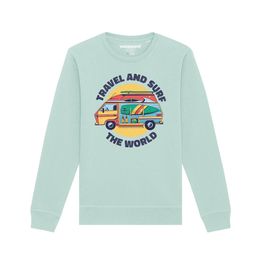 Watapparel Sweatshirt 'Travel and surf' male Blue size L