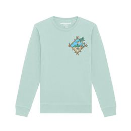 Watapparel Sweatshirt 'Beach is calling' Herren Gr&ouml;&szlig;e M aqua / mischfarben