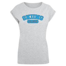 F4NT4STIC Shirt 'Skiing Season Winter Sport' female Grey size L