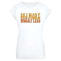 F4NT4STIC Shirt 'Ski More Worry Less' female White size XXXL