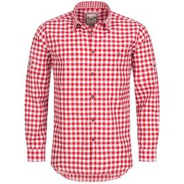 Stockerpoint Traditional Button Up Shirt 'Franzl' male Red size S