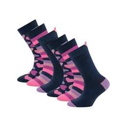Ewers Socken M&auml;dchen Gr&ouml;&szlig;e 23/26 blau / lila / pink