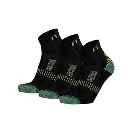 Normani Socken Damen Gr&ouml;&szlig;e 43/46 gr&uuml;nmeliert / schwarz