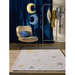 Lytte Kinderteppich Alex Grau 120x170 cm - Kinderteppich mit Sternen