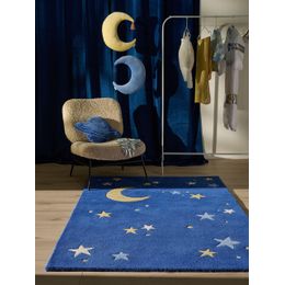 Lytte Kinderteppich Alex Blau 120x170 cm - Kinderteppich mit Sternen