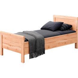 Einzelbett Priess "Arnsberg", braun (astkernbuche), B:108cm L:208cm, Betten, Kinder-Einzelbett Jugendbett Bettgestell, Komfortliegehöhe