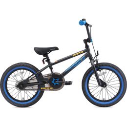 Kinderfahrrad Bikestar "BMX" Gr. 21, schwarz (blau, schwarz), Fahrräder, Kinder, 21cm, 16 Zoll (40,64cm)