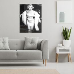 Acrylglasbild queence "Glam", grau, B:60cm H:90cm T:0,4cm, Acrylglas, Bilder, Marilyn Monroe, Fine Art-Print in Galeriequalität