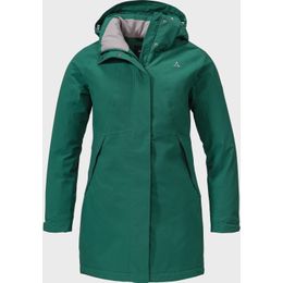 Schöffel Outdoorjacke SCHÖFFEL "Ins. Jacket Bastianisee L", Damen, Gr. 44, grün (6855, grün), Oberstoff : 100% Polyester (Membran: Polyurethan) Futter : 100% Polyester Futter Seitenteile: 84% Nylon 16% Elasthan Wattierung : 100% Polyester, sportlich, regular fit, hoch geschlossener Ausschnitt, Langarm, Jacken