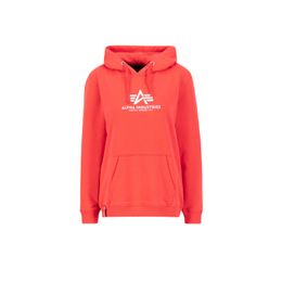 Hoodie Alpha Industries "Alpha Industries Women - Hoodies New Basic Hoodie Women" Gr. XS, rot (radiant rot), Damen, Obermaterial: 80% Baumwolle, 20% Polyester, Sweatshirts