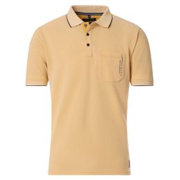 Poloshirt Casamoda "Casamoda Polo-Shirt uni", Herren, Gr. 3XL, gelb (hellgelb), 50% Baumwolle, 50% Polyester, Shirts