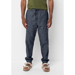 Outdoorhose Jack Wolfskin "SANDROUTE PANTS M", Herren, Gr. L (52), Normalgrößen, blau (night, blau), OBERSTOFF 55% HANF, 45% BAUMWOLLE FUTTER 65% POLYESTER, 35% BAUMWOLLE, Hosen