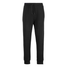 Jogginghose BOSS Green "Hadiko" Gr. L, N-Gr, schwarz (schwarz100), Herren, Web, Obermaterial: 95% Baumwolle, 5% Elasthan, unifarben, Hosen, mit Kordel