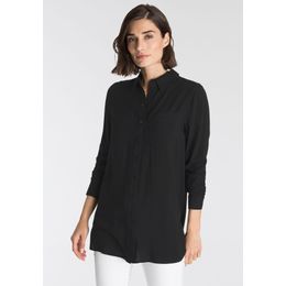 Longbluse OTTO products Gr. 36, schwarz, Damen, Web, Obermaterial: 100% Viskose (LENZING ECOVERO), Blusen