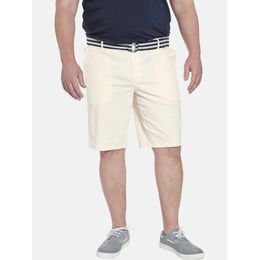 Bermudas CHARLES COLBY "Tiefbundbermuda BARON TRENT" Gr. 54, N-Gr, beige, Herren, Obermaterial: 97% Baumwolle CO. 3% Elasthan EL., Hosen, inklusive Gürtel