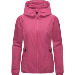 Winterjacke Ragwear "Dizzie Warm Rain", Damen, Gr. S (36), pink (fuchsia), Obermaterial: 100% Polyester, Innenfutter: 100% Polyester, Wattierung: 100% Polyester, Basic, figurumspielend hüftbedeckend, Ärmel ohne Ärmelschlitz Rippbündchen mit Gummizug, Jacken, Wasserdichte warme Damen Jacke mit Kapuze