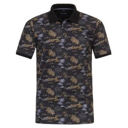 Poloshirt Casamoda "Casamoda Polo-Shirt Print", Herren, Gr. 6XL, blau (dunkelblau), 100% Baumwolle, Shirts