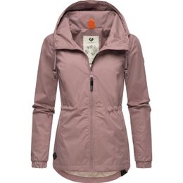 Outdoorjacke Ragwear "Danka" Gr. M (38), lila (mauve), Damen, Außenmaterial: 100% Polyester, Innenfutter: 100% Polyester, Jacken, Wasserdichte Übergangsjacke mit großer Kapuze