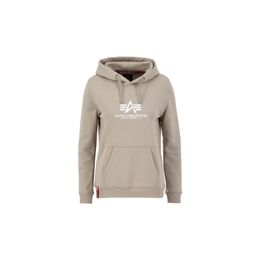 Hoodie Alpha Industries "Alpha Industries Women - Hoodies New Basic Hoodie Women" Gr. L, beige (vintage sand), Damen, Obermaterial: 80% Baumwolle, 20% Polyester, Sweatshirts