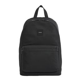 Calvin Klein Cityrucksack "CK ESSENTIAL ROUND BP", schwarz, Polyester, Polyurethane, Rucksäcke, Freizeitrucksack Arbeitsrucksack Rucksack für