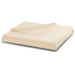 Wohndecke Biederlack, B:150cm L:200cm, beige, Baumwolle, Wohndecken, "Pearl", aus reiner Baumwolle, Kuscheldecke