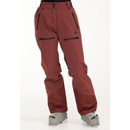 SOS Damen Skihose "Silverton", rot, Gr. XS, unifarben, 84% Nylon, 16% Elasthan, Hosen, mit wasserdichter Membran
