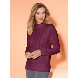 Classic Basics Damen Stehkragenpullover "Pullover", lila, Gr. 44, unifarben, 100% Polyacryl, Pullover