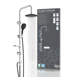EISL&reg; Brausegarnitur EISL, H:101cm T:19cm, schwarz, Kunststoff, Metall, Brausegarnituren, "Duschtraum", Duschset mit Kopf- und Handbrause, Regendusche mit