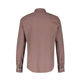 Lerros Herren Langarmhemd "Lerros Poplinhemd mit Stretchanteil, minimal gemustert", orange, Gr. S, 97% Baumwolle, 3% Elasthan, Hemden