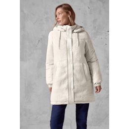 Cecil Damen Winterjacke, beige, Gr. XL, unifarben, Stoff, Obermaterial: 100% Nylon; Teddy-Elemente: 100% Polyester; Futter: 100% Polyester, Jacken,