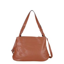 TONI & FRIENDS Damen Schultertasche "Flecht Zauber", orange, Polyurethan (PU), Taschen, mit drei separaten RV-Fächern