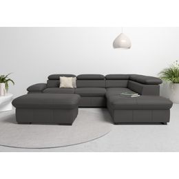 Ecksofa Home Affaire, B:272cm H:73cm T:226cm, braun, Luxus-Microfaser Lederoptik (100% Polyester);Luxus-Microfaser weich (9)0% Polyester / 10%