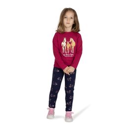 SALT & PEPPER SALT AND PEPPER M&auml;dchen Sweatshirt "Star Stable", lila, Gr. 116, bedruckt, 70% Baumwolle, 30% Polyester, Sweatshirts, mit gro&szlig;em Pferde-Druck