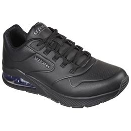 Skechers Herren Sneaker "UNO 2", Gr. 40, schwarz, Lederimitat, Schuhe, im monochromen Look, Freizeitschuh, Halbschuh, Schnürschuh