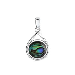 Vivance Damen Kettenanh&auml;nger "925-Sterling Silber rhodiniert Abalone", one-size, Silber 925 (Sterlingsilber), 1,9 g, blau, Silber 925
