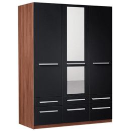 Kleiderschrank Priess, B:140cm H:193cm T:54cm, schwarz, Holzwerkstoff, Schlafzimmer, Schränke, "Schrank Garderobe Wäscheschrank Barcelona in 5