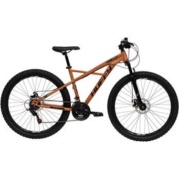 Huffy Mountainbike, 43cm, 27,5 Zoll (69,85cm) hinten: 27,5 Zoll (69,85cm), braun, Fahrr&auml;der