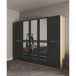 Kleiderschrank Priess, B:230cm H:193cm T:54cm, braun, Holzwerkstoff, Schlafzimmer, Schränke, "Schrank Garderobe Wäscheschrank Barcelona in 5