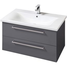 Waschtisch Welltime, B:80cm H:55cm T:45cm, grau, Badezimmer, Waschtische, "Torino", Badm&ouml;bel in Breite 80 cm