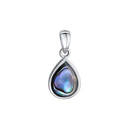 Vivance Damen Kettenanh&auml;nger "925-Sterling Silber rhodiniert Abalone", one-size, Silber 925 (Sterlingsilber), 1,2 g, blau, Silber 925