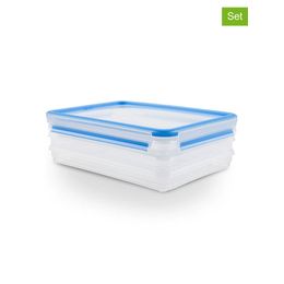 Emsa 3er-Set: Frischhaltedosen "Clip & Close" in Blau - 1 l - 12% | Aufbewahren-servieren