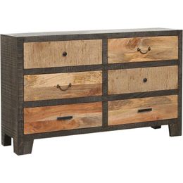 Sideboard Tarim mehrfarbig braun/grau 135 x 40 x 84 cm - Garden Pleasure