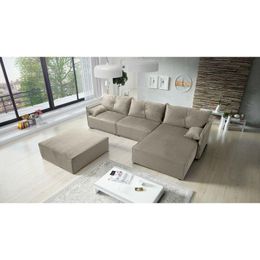 Polstersofa in L-Form elone system 2 Couch mit Sitzbank RL04 Beige - Furnix