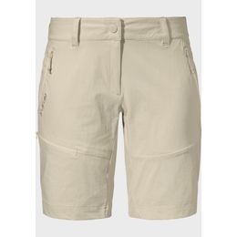 Schöffel Shorts SCHÖFFEL "Shorts Toblach2", Damen, Gr. 44, Normalgrößen, beige (4160, braun), Oberstoff: 89% Nylon, 11% Elasthan, sportlich, Hosen