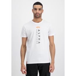 T-Shirt Alpha Industries "Alpha Industries Men - T-Shirts Relaxed Print T" Gr. L, weiß, Herren, Obermaterial: 100% Baumwolle, Shirts