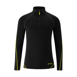 Funktionsshirt Maier Sports "Roger" Gr. 48, gelb (pastellgelb), Herren, 100% Polyester, Shirts, funktionaler Herren Midlayer für Outdoor Touren und Ausflüge