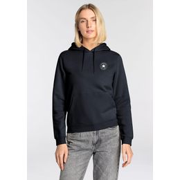 Kapuzensweatshirt Converse "WOMEN'S Converse POLAR FLEECE OVERSIZED HOODIE" Gr. L (40), schwarz, Damen, Jersey, Obermaterial: 100% Baumwolle, unifarben, Sweatshirts