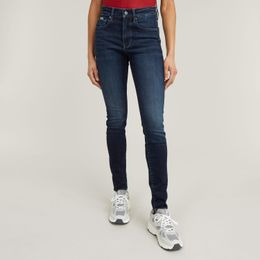 G-Star Raw Skinny-fit-Jeans G-STAR "330 Skinny Wmn", Damen, Gr. 28, Länge 32, blau (dk aged), Denim/Jeans, Obermaterial: 92% Baumwolle, 7% Elastomultiester, 1% Elasthan, casual, skinny fit, Jeans, mit Stretch