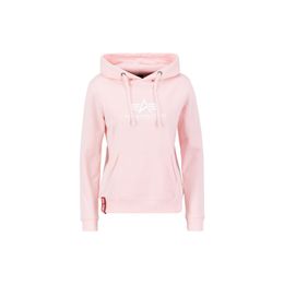 Hoodie Alpha Industries "Alpha Industries Women - Hoodies New Basic Hoodie Women" Gr. S, pink (pastel pink), Damen, Obermaterial: 80% Baumwolle, 20% Polyester, Sweatshirts