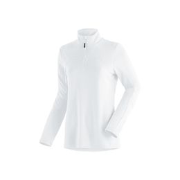 Funktionsshirt Maier Sports "Bianka", Damen, Gr. 42, weiß, 100% Polyester, Langarm, Shirts, funktionaler Damen Midlayer für Outdoor Touren und Ausflüge